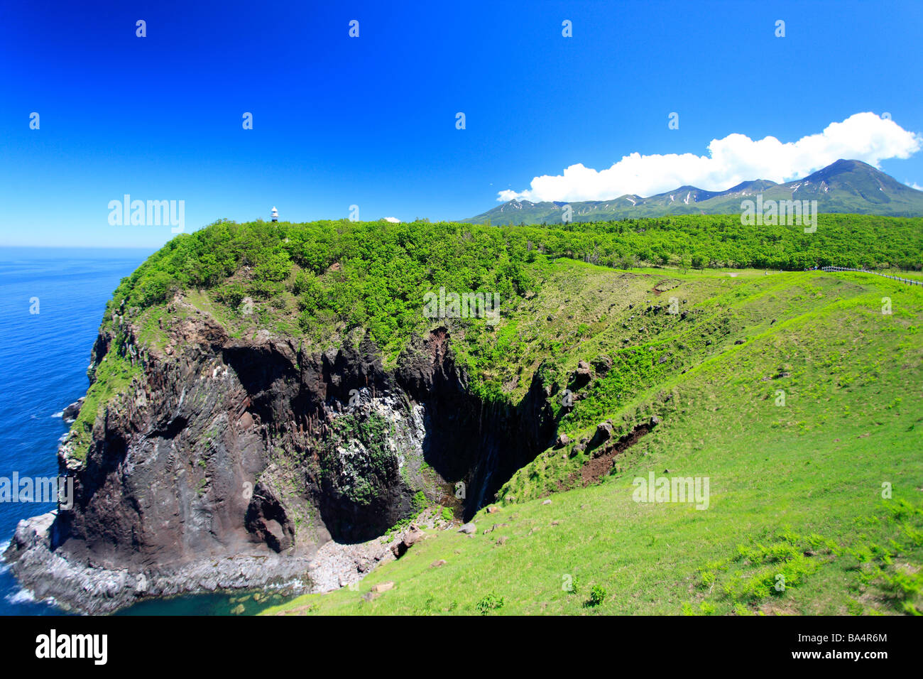 Utoro Lighthouse Waterfall of Shari Hokkaido Japan Stock Photo - Alamy