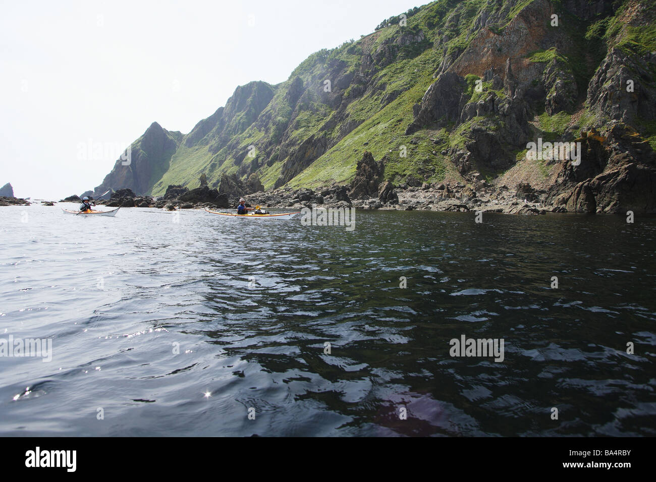 Person Boating on Kayak, Hokkaido, Japan Stock Photo - Alamy
