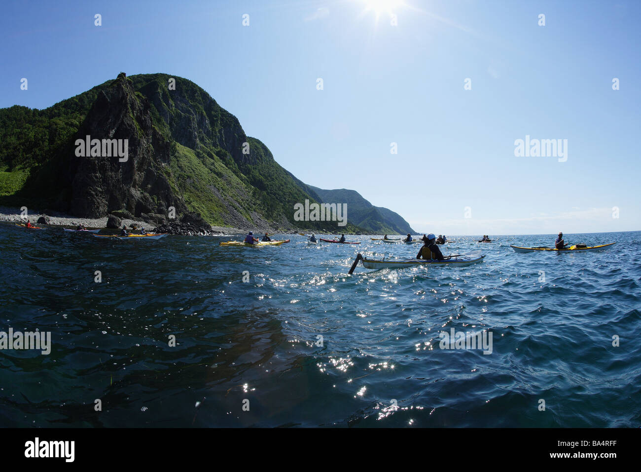 Person Boating on Kayak, Hokkaido, Japan Stock Photo - Alamy