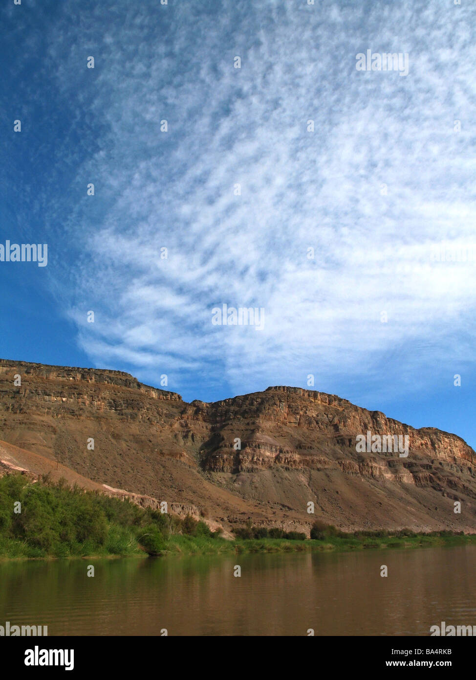 Cliffs by the Orange River, South Africa-Namibia border Stock Photo - Alamy