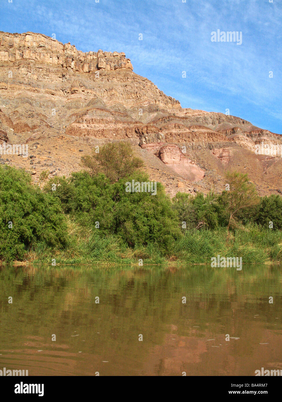 Cliffs by the Orange River, South Africa-Namibia border Stock Photo - Alamy