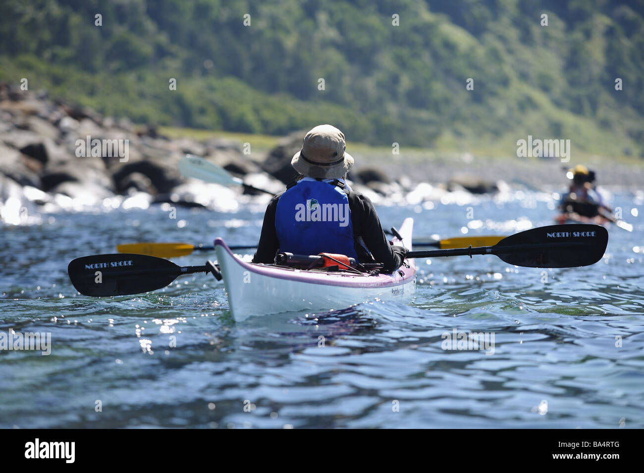 Person Boating on Kayak, Hokkaido, Japan Stock Photo - Alamy
