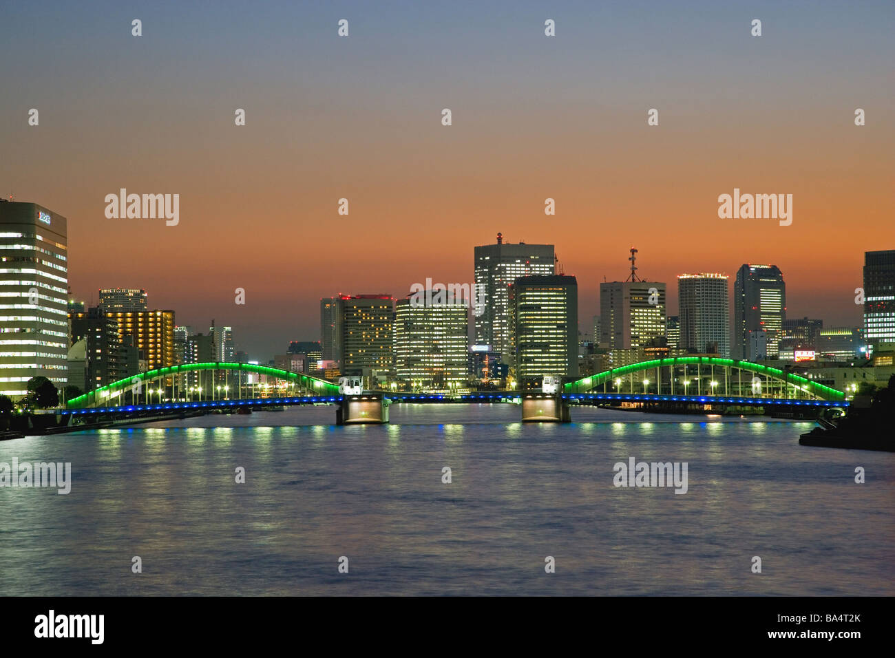 Kachidoki Bridge at Sumida River,Tokyo,Japan Stock Photo - Alamy