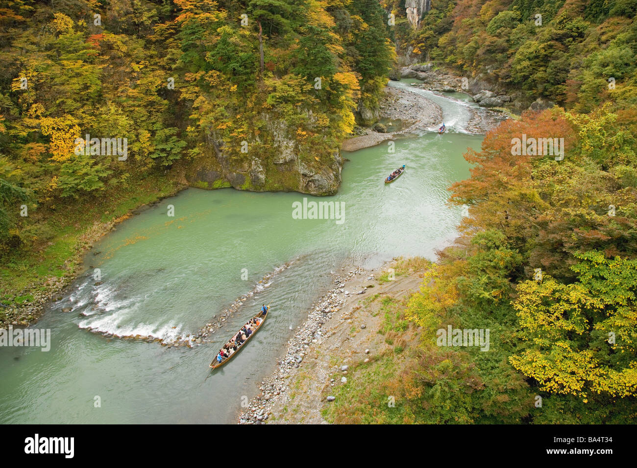 Boating in Kinugawa River,Tochigi Prefecture,Nikko-Shi,Japan Stock ...