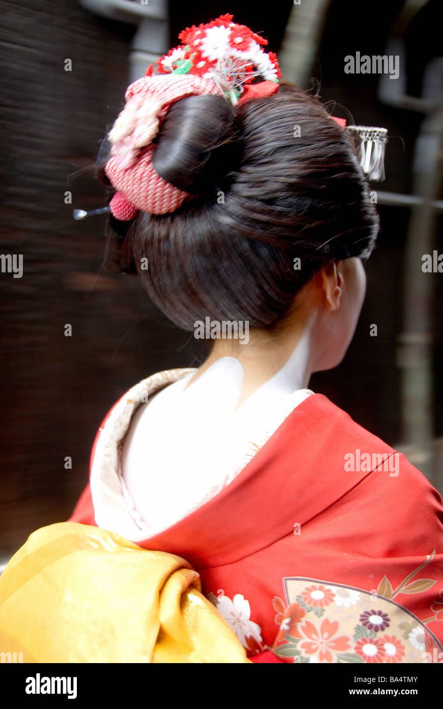 Hairstyle of Geisha Stock Photo - Alamy