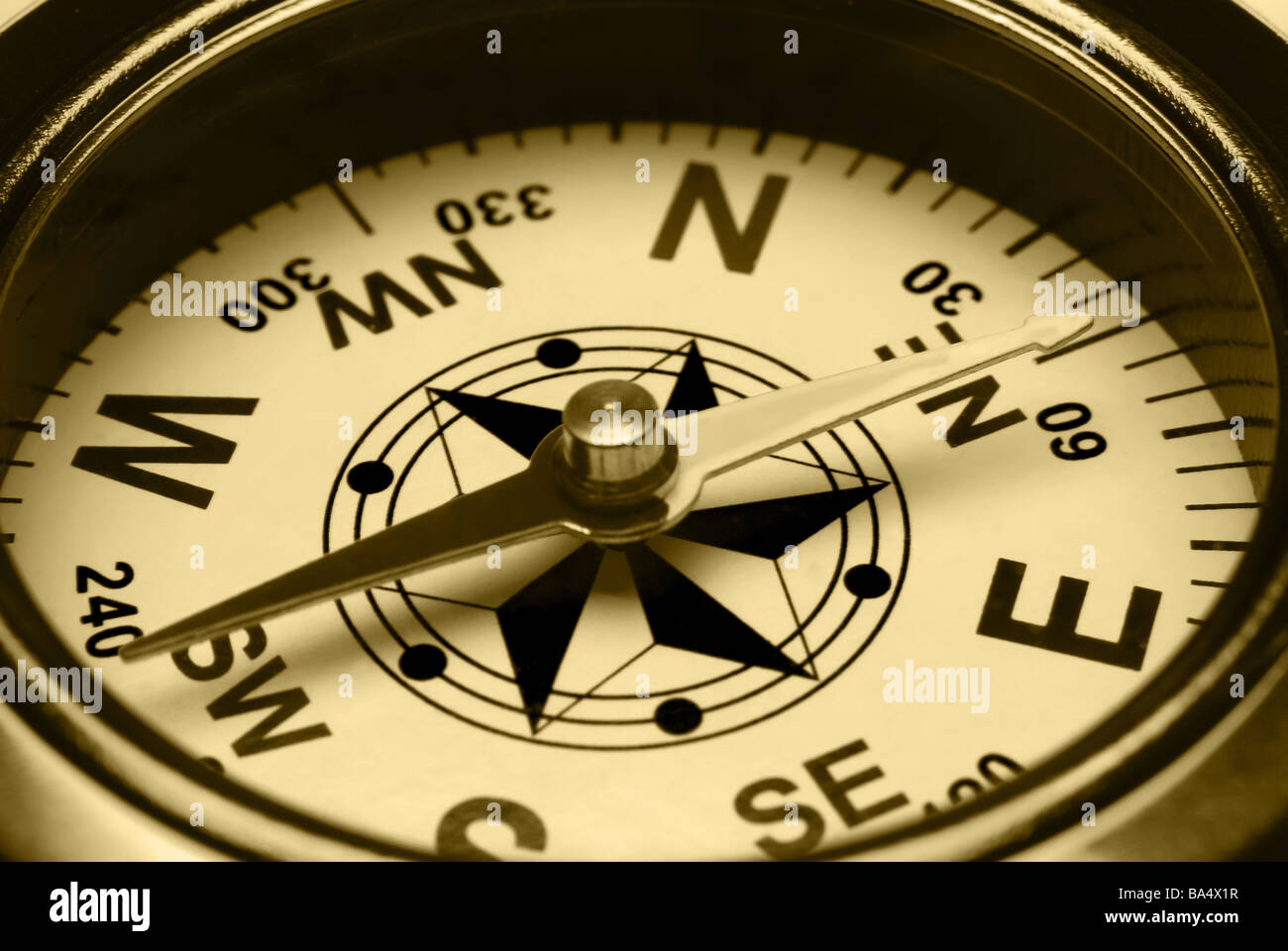 Ancient compass The old device for the instruction of a direction and ...