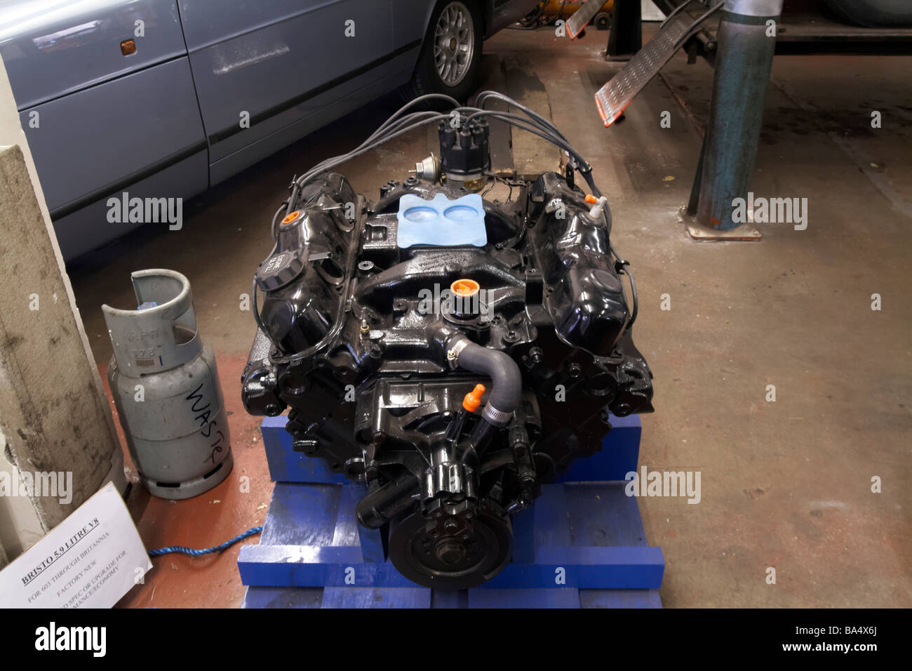 bristol car engine Stock Photo - Alamy