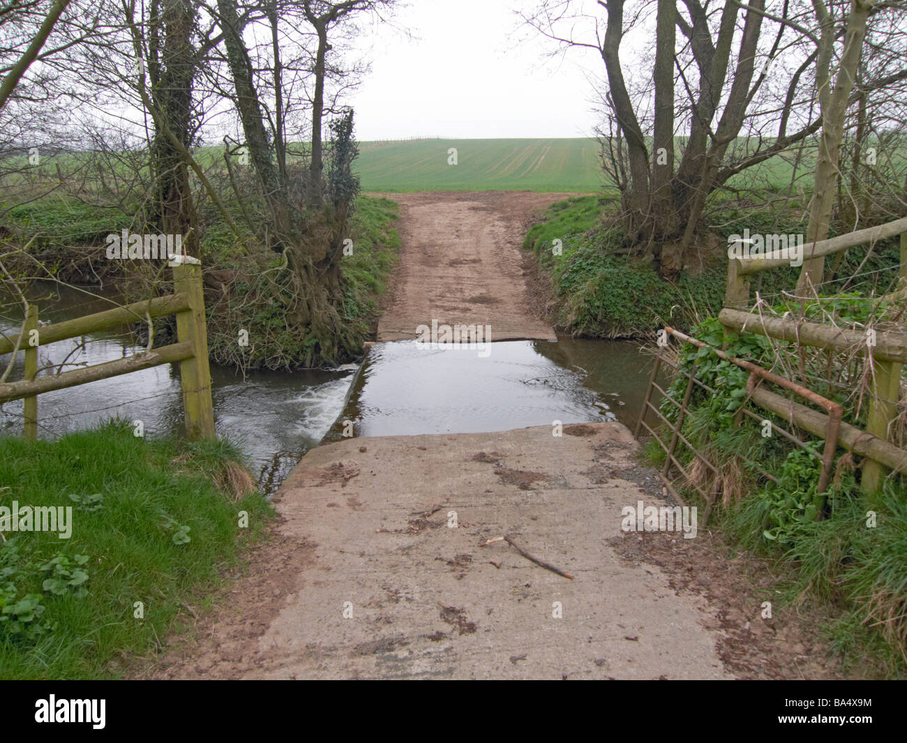 ford over a stream in the country Stock Photo - Alamy