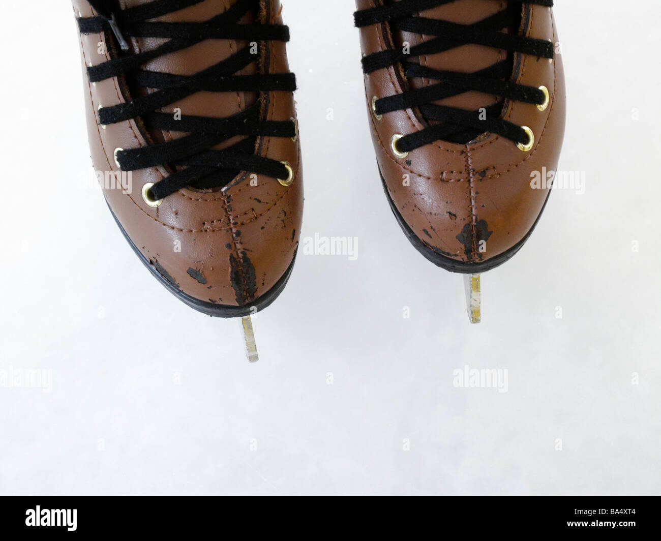 Closeup of Ice skates Stock Photo - Alamy
