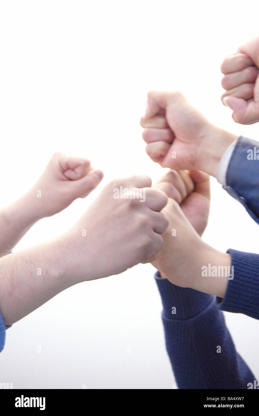 Hands with Clenched Fist Stock Photo - Alamy