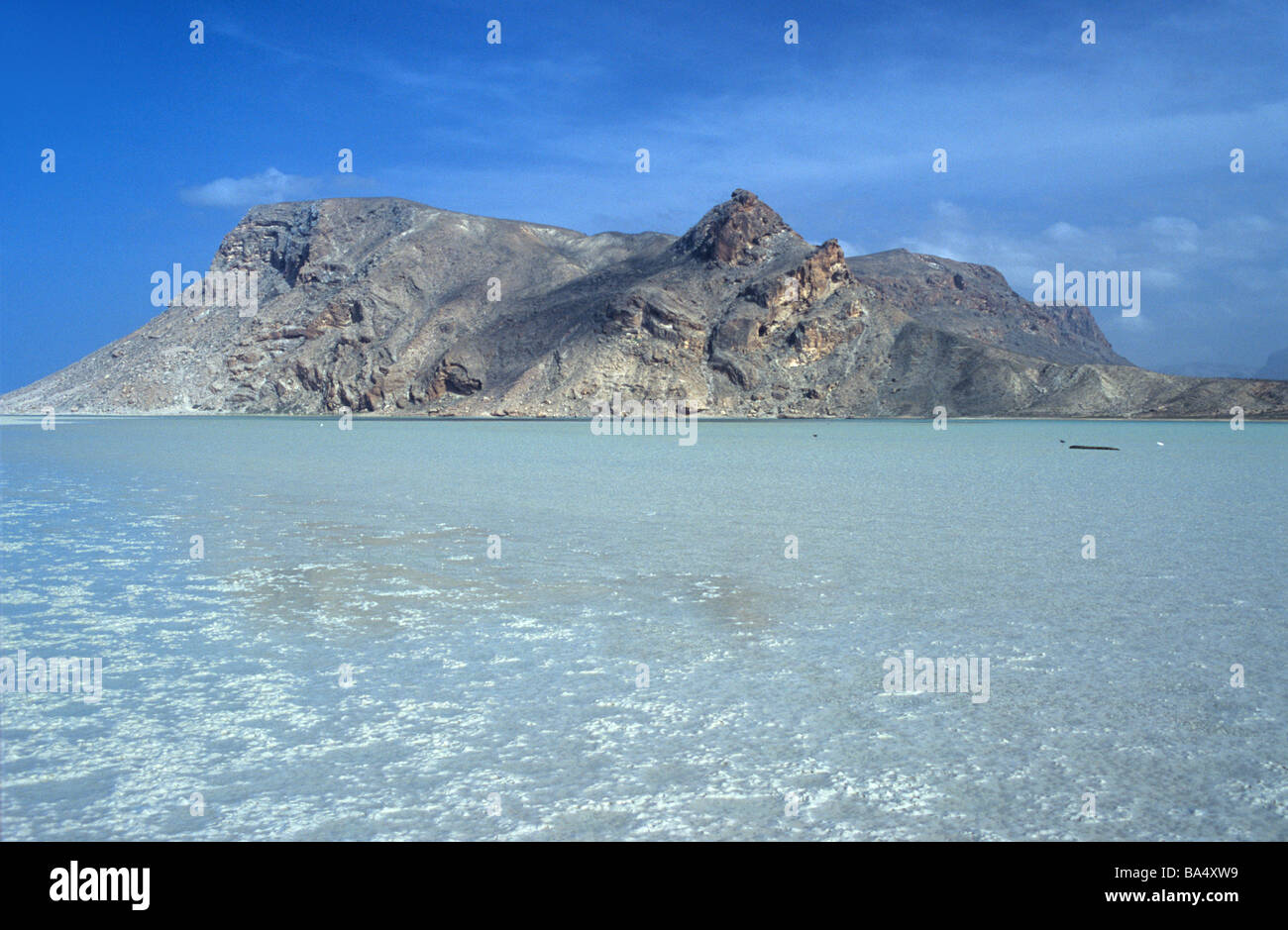 Lagoon & Landscape at Qalansiyah, a Protected Area, Nature Reserve or ...