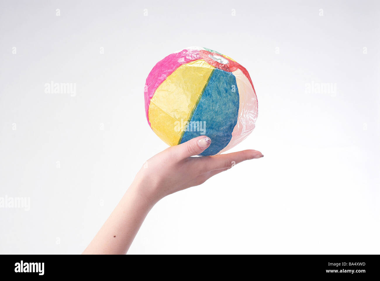 Hand Holding Paper Balls Stock Photo - Alamy
