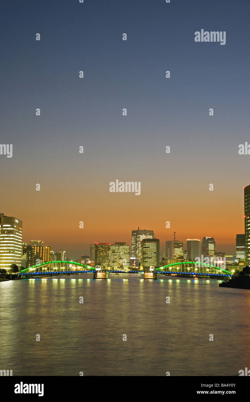 Kachidoki Bridge at Sumida River,Tokyo,Japan Stock Photo - Alamy