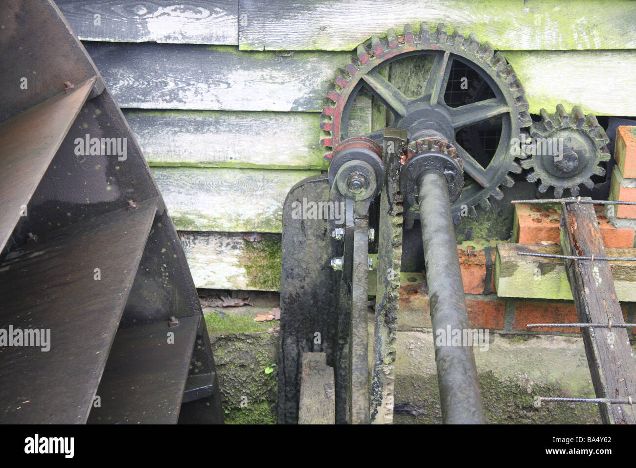 Workings of a water mill Stock Photo - Alamy