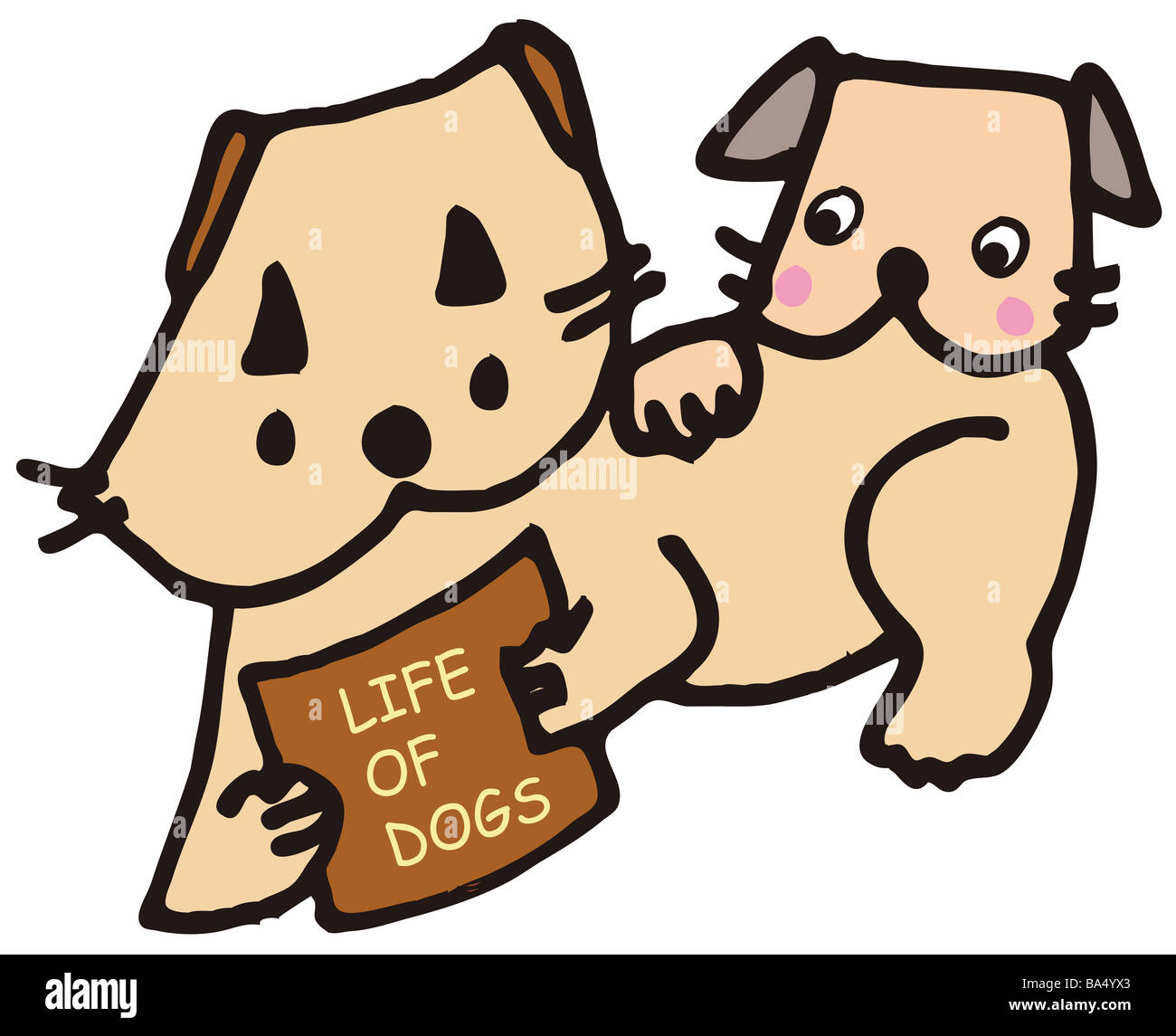 Digital Image of Dog Reading Book Stock Photo - Alamy