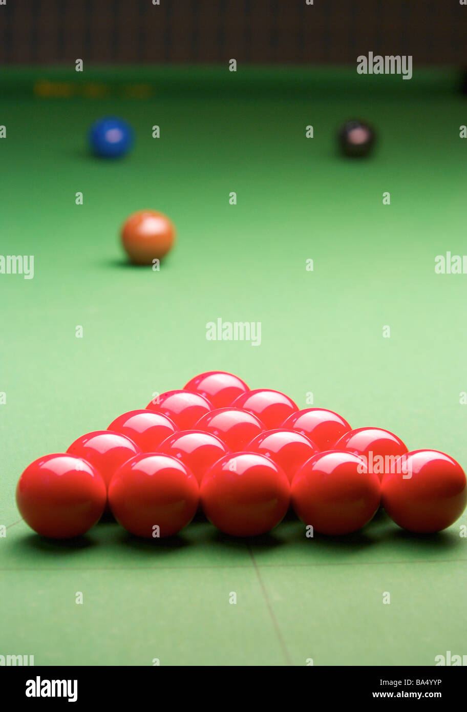 Pool Table and Balls Stock Photo - Alamy