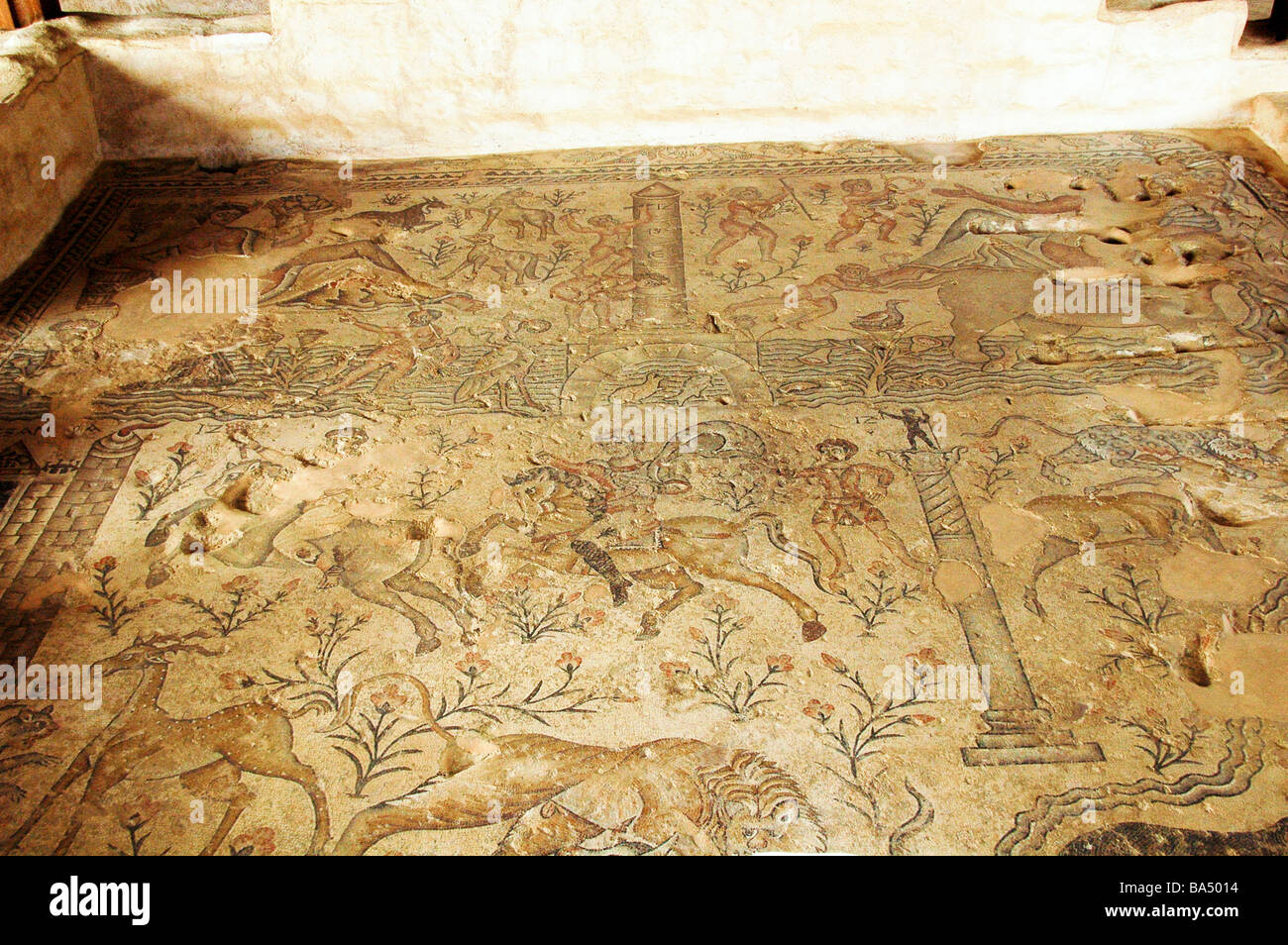 Israel Galilee Zippori The mosaic floor at the third century Roman ...