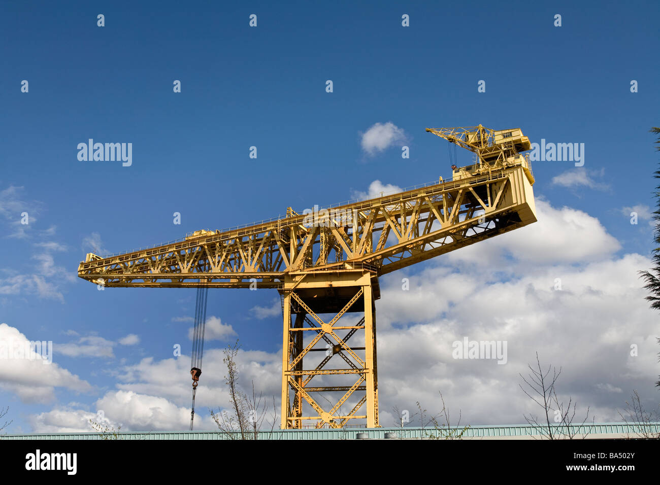 Giant shipyard crane on Tyneside Stock Photo - Alamy
