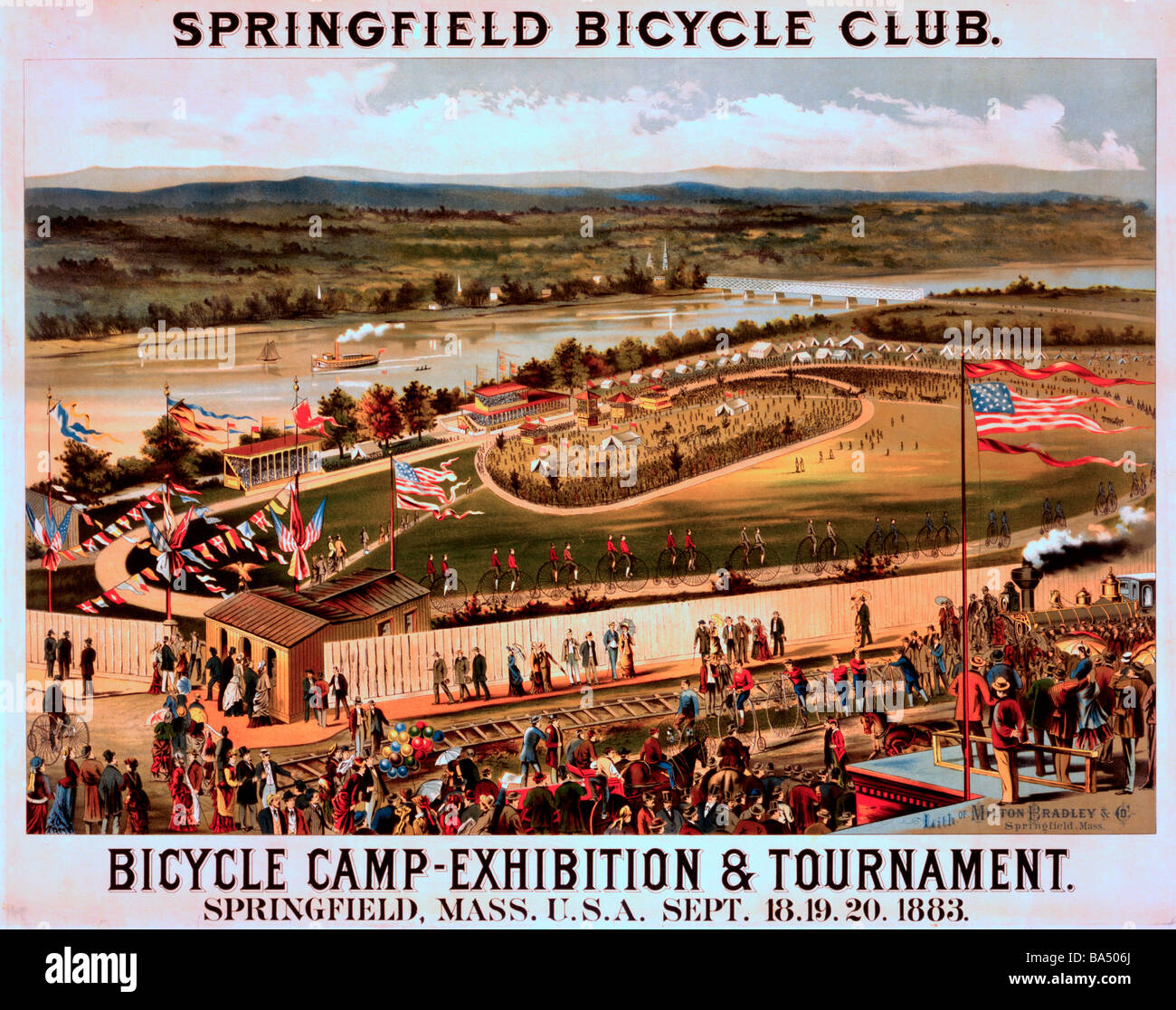 Poster for Bicycle Camp Exhibition and Tournament in Springfield ...