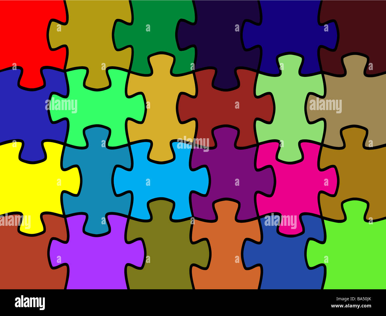CMYK puzzle vector Stock Photo - Alamy