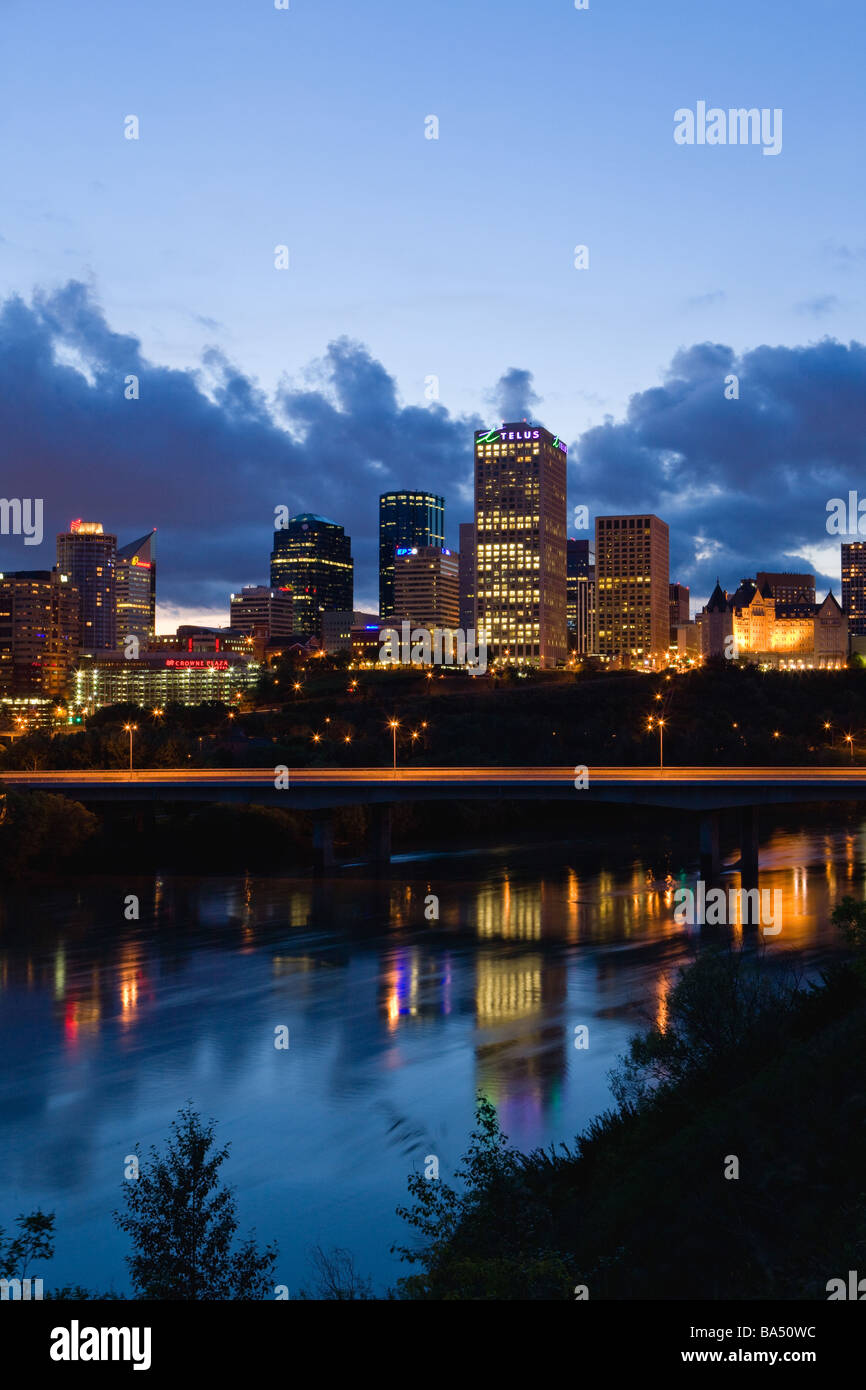 Night View of Edmonton City, Alberta, Canada Stock Photo - Alamy