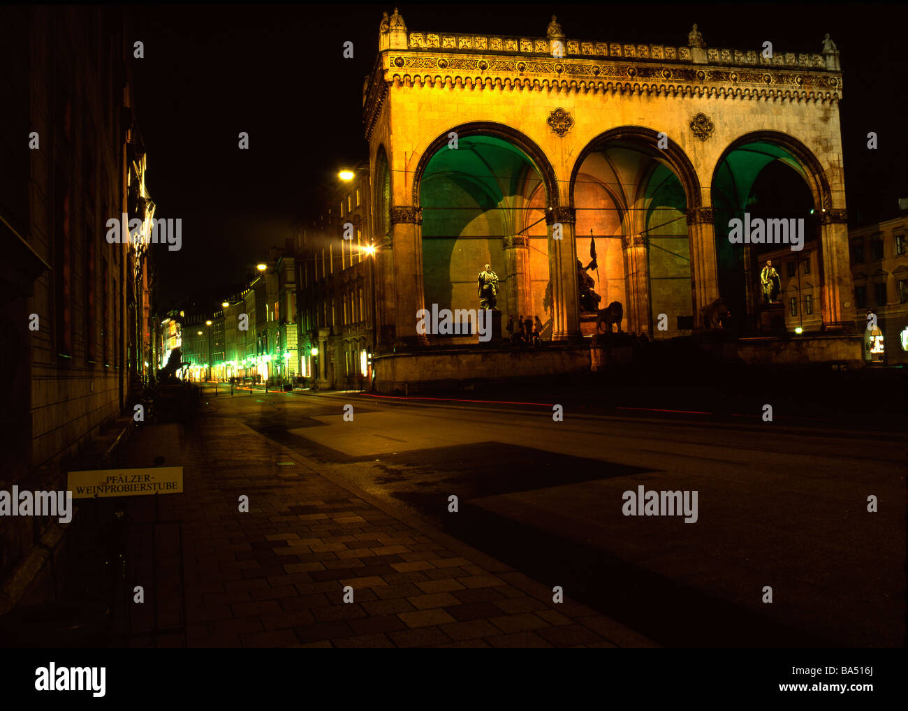 Generals Hall at Night Munich Bavaria Germany Stock Photo - Alamy