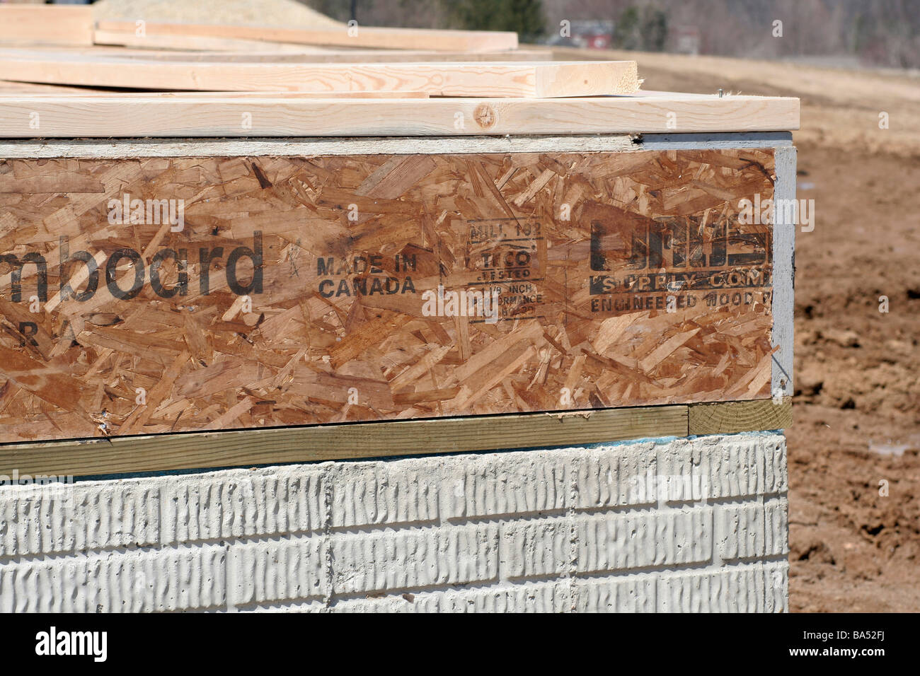 Engineered wood products on new home construction Stock Photo - Alamy