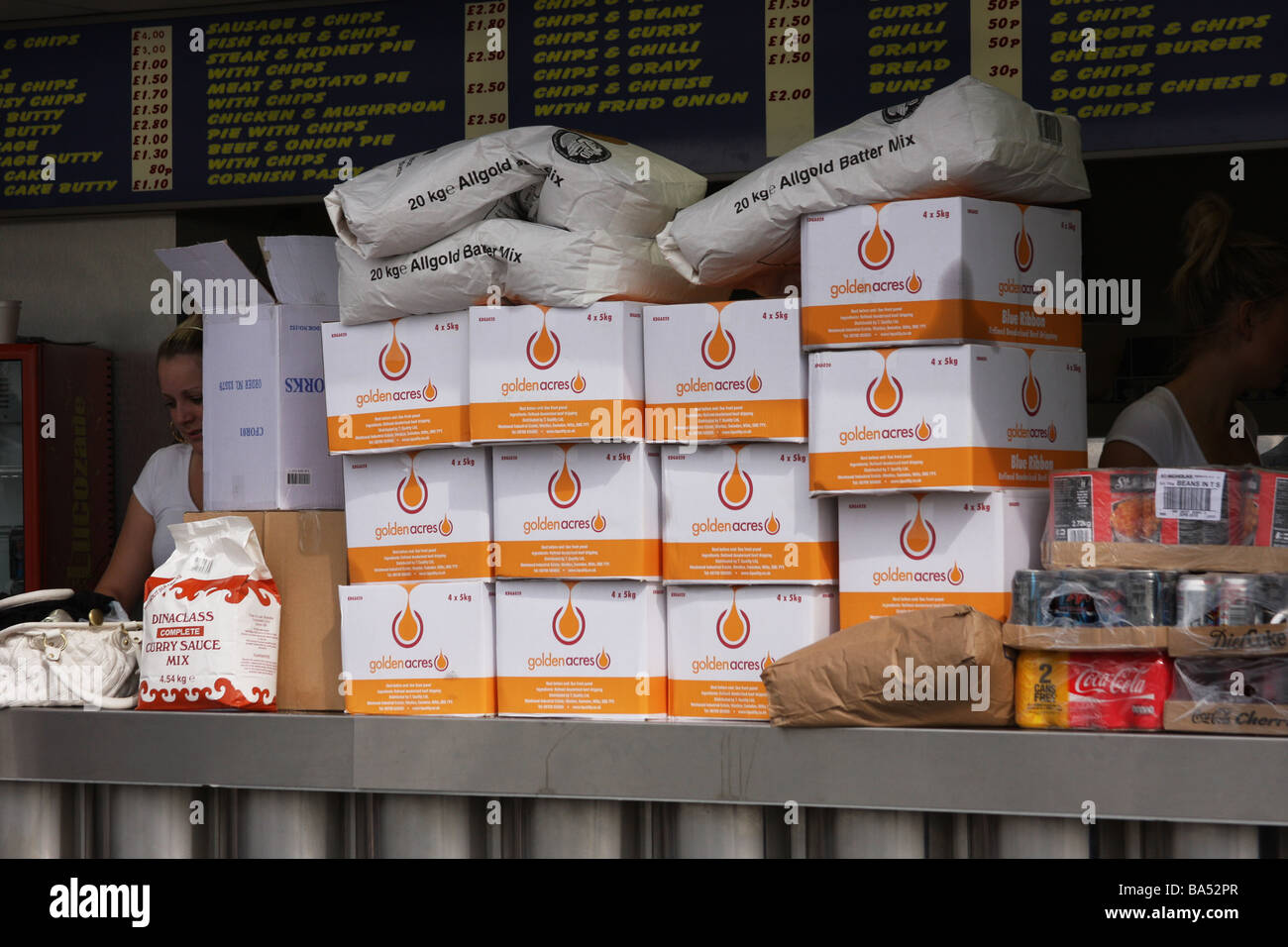 Fish and chip shop counter hi-res stock photography and images - Alamy