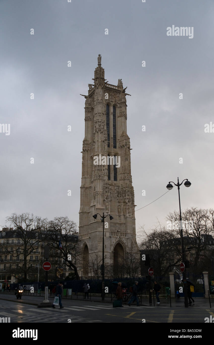 Saint Jacques Tower in Paris Stock Photo - Alamy
