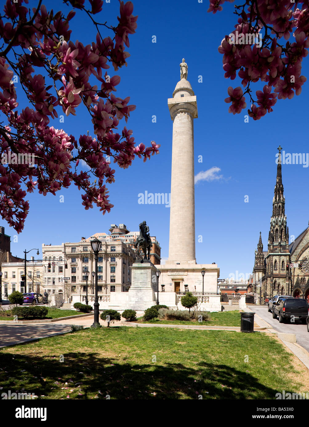 The George Washington Monument in Baltimore, Maryland Stock Photo - Alamy