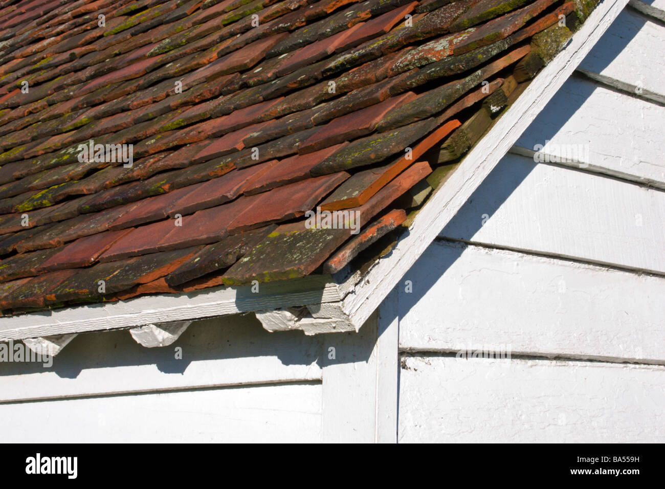 Roof of White Building Stock Photo - Alamy