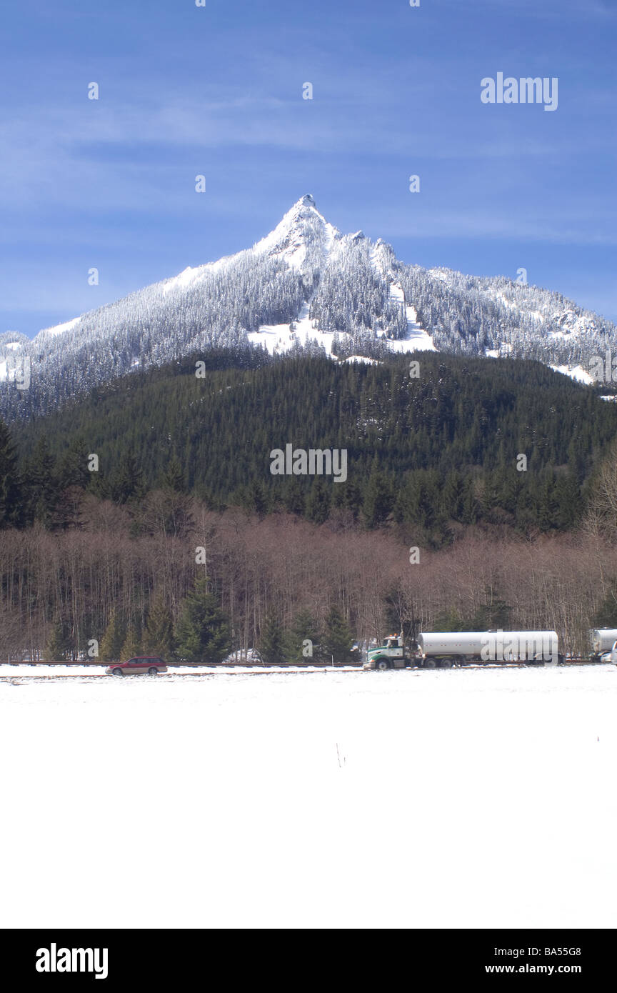 Snow Covered Snoqualmie Pass I-90 Cascade Mountains Washington State ...