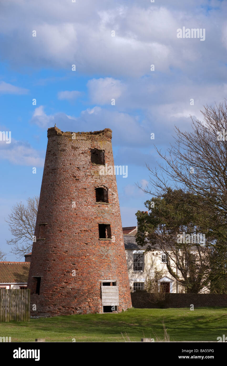 Old ruined Mill at "Mill Farm" on Bempton Lane,"East Riding", England ...