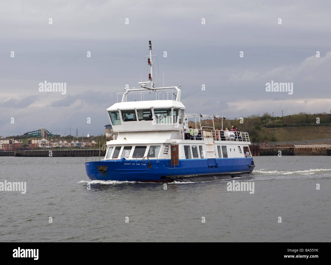Tyne Ferry, "Spirit of the Tyne", north east England, UK Stock Photo ...