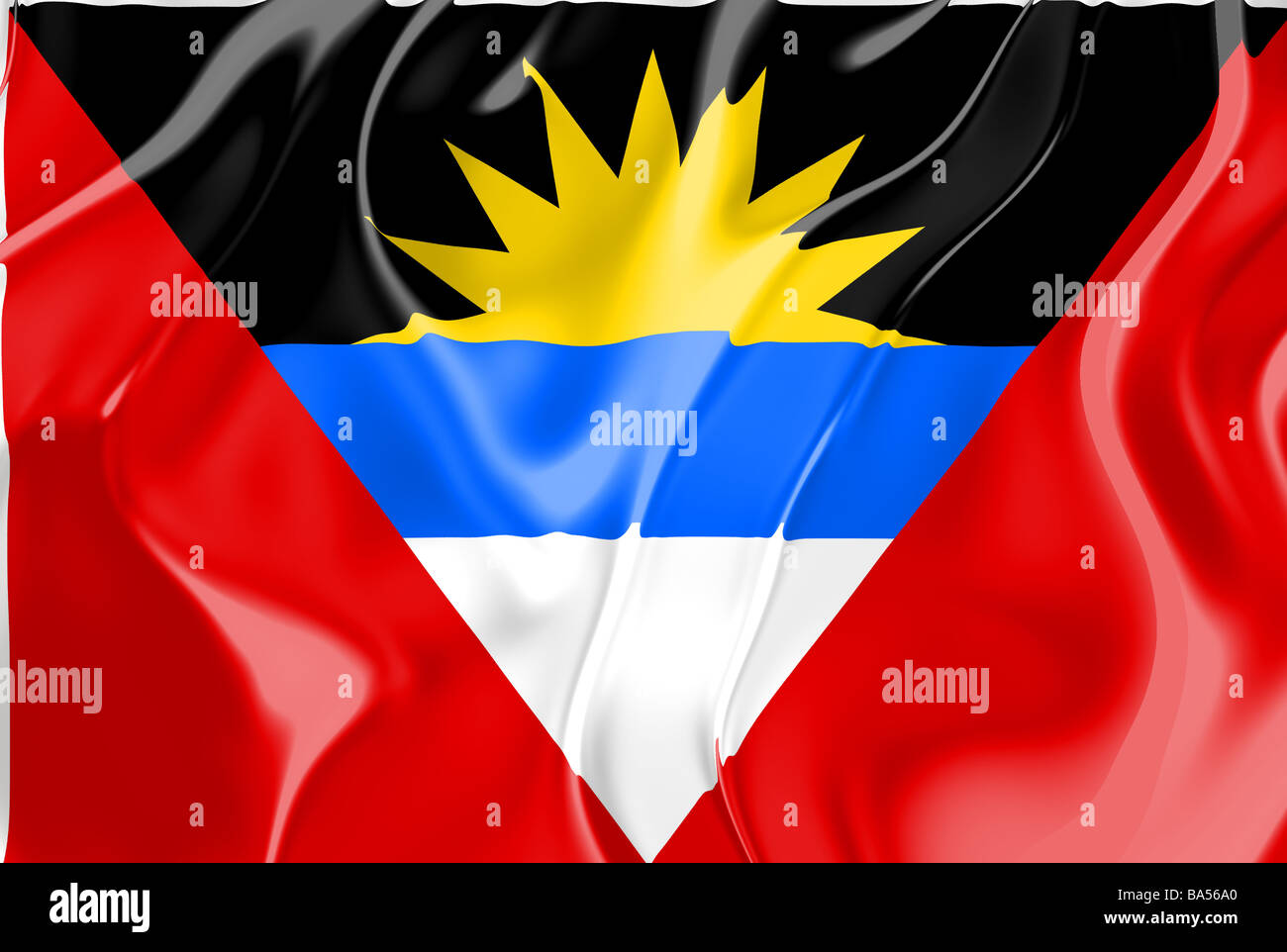 Flag of Antigua national country symbol illustration Stock Photo - Alamy