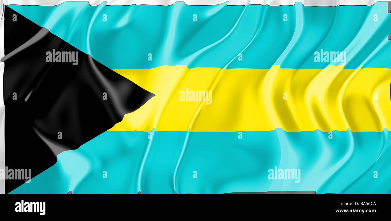 Flag of Bahamas national country symbol illustration Stock Photo - Alamy