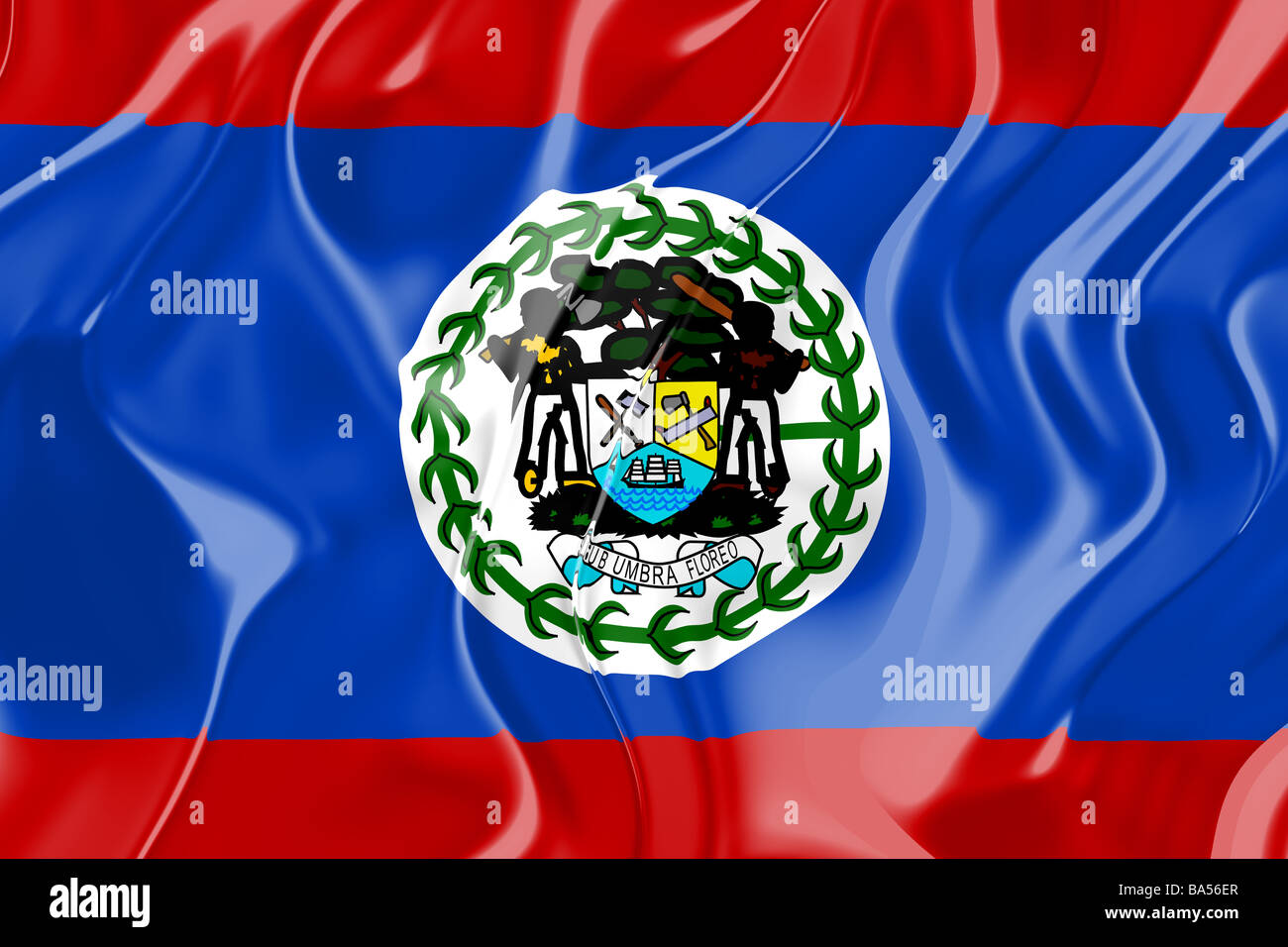 Flag of Belize national country symbol illustration Stock Photo - Alamy