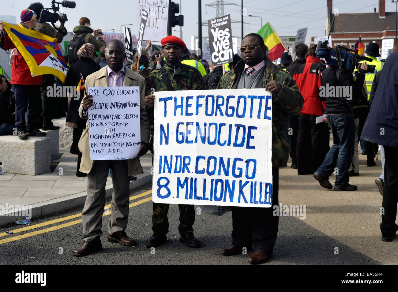 G20 protests London - 2nd of April 2009 Stock Photo - Alamy