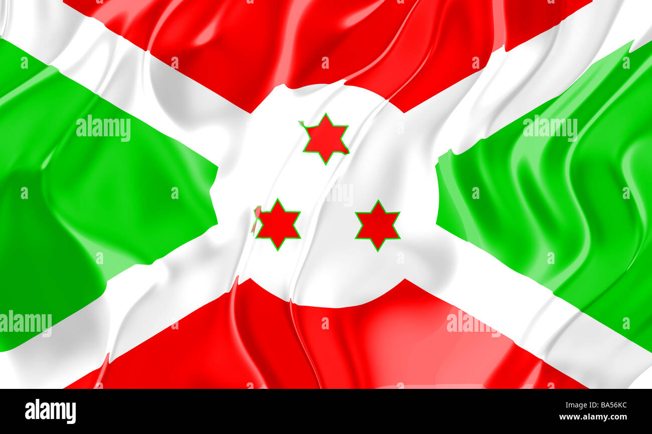 Flag of Burundi national country symbol illustration Stock Photo - Alamy