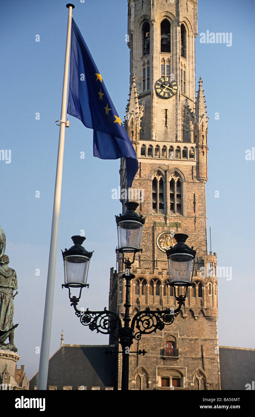 Belfry tower steps bruges hi-res stock photography and images - Alamy
