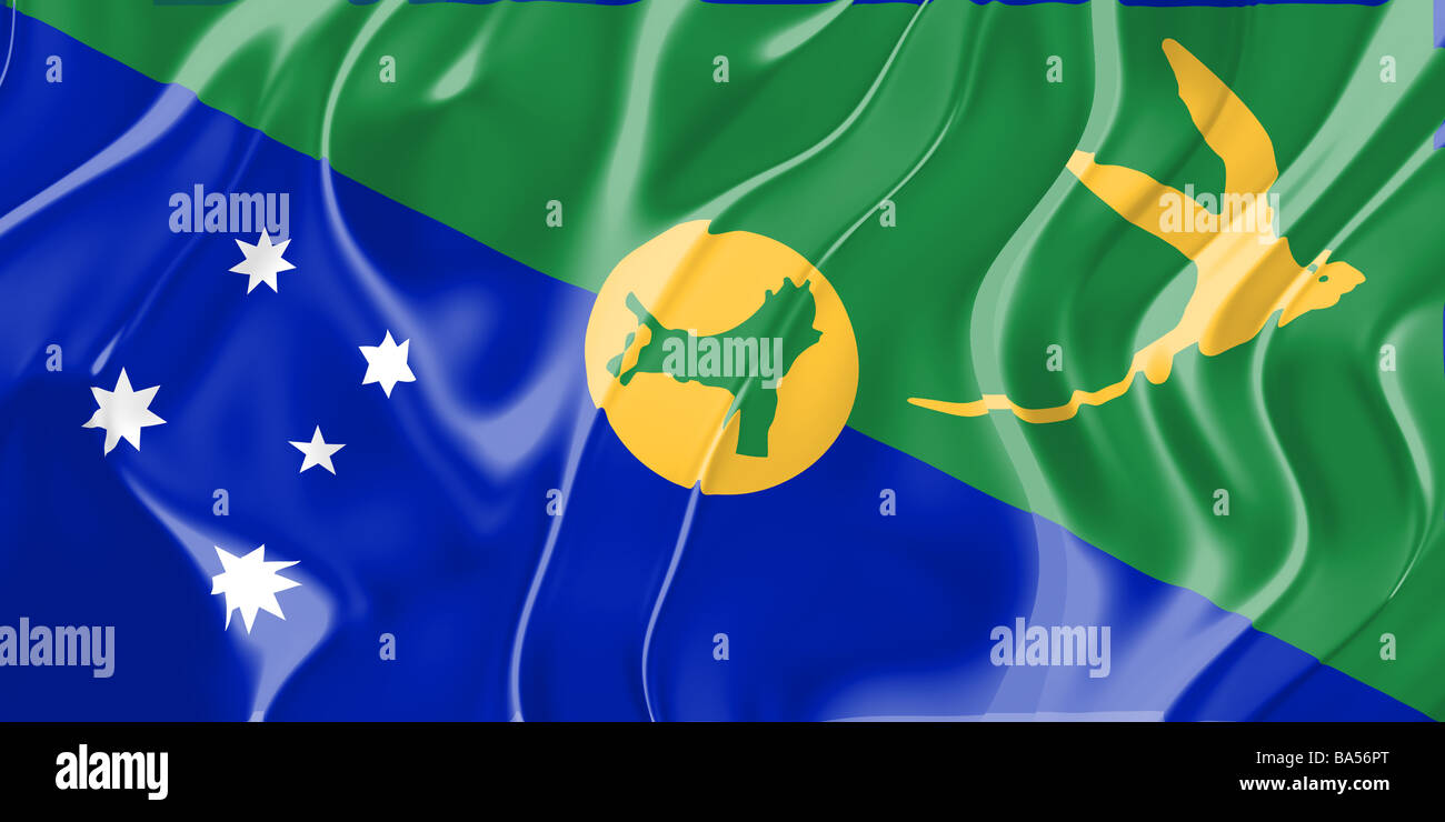 Flag of Christmas Island national country symbol illustration Stock ...