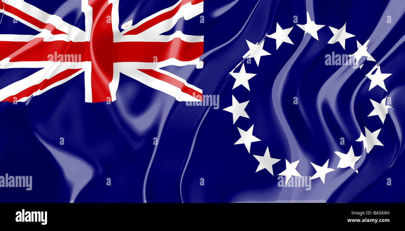 Flag of Cook Islands national country symbol illustration Stock Photo ...