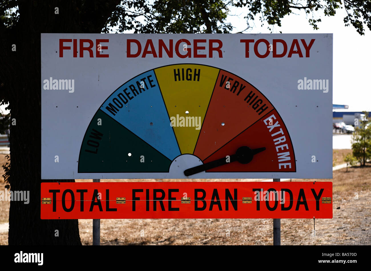 Roadside country fire gauge Victoria Australia Stock Photo - Alamy