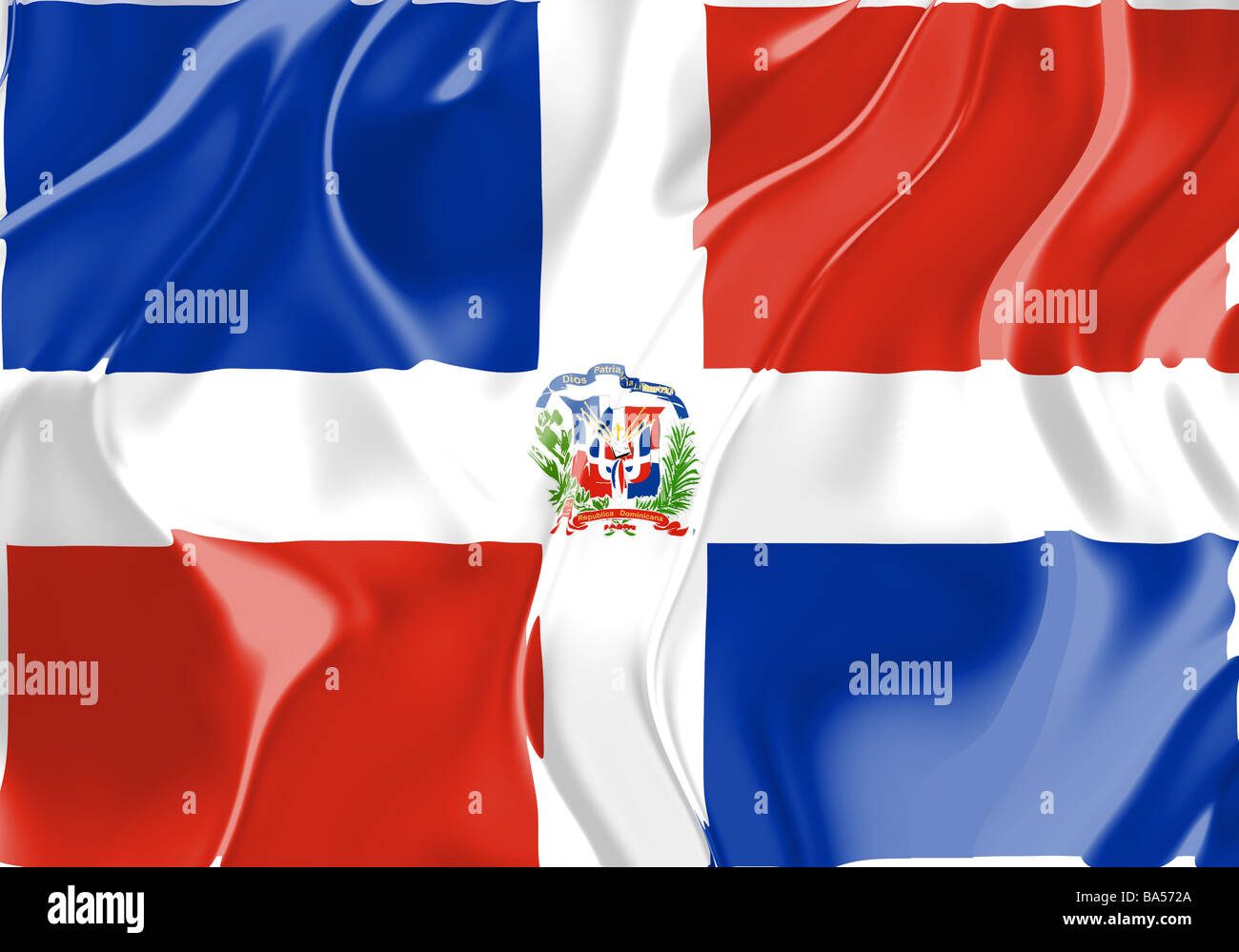 Flag of Dominican Republic national country symbol illustration Stock ...