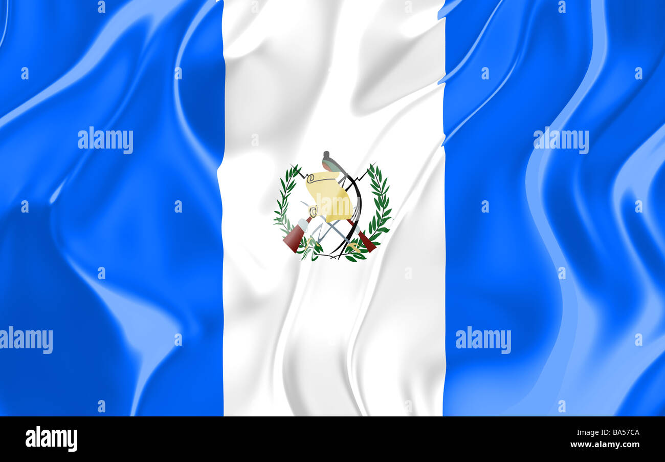 Flag of Guatemala national country symbol illustration Stock Photo - Alamy