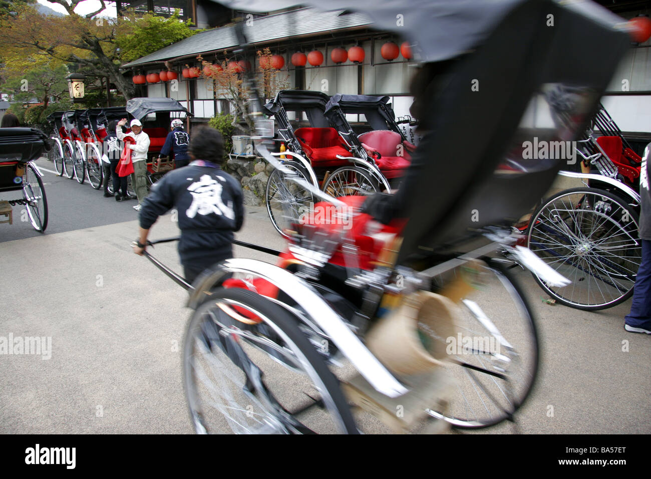 Pulled rickshaw japan hi-res stock photography and images - Alamy