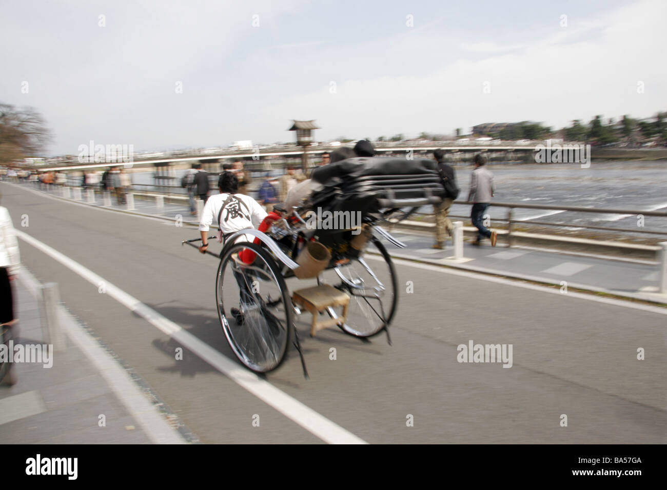 Handpulled rickshaws in Arashiyama Kyoto Japan Stock Photo - Alamy