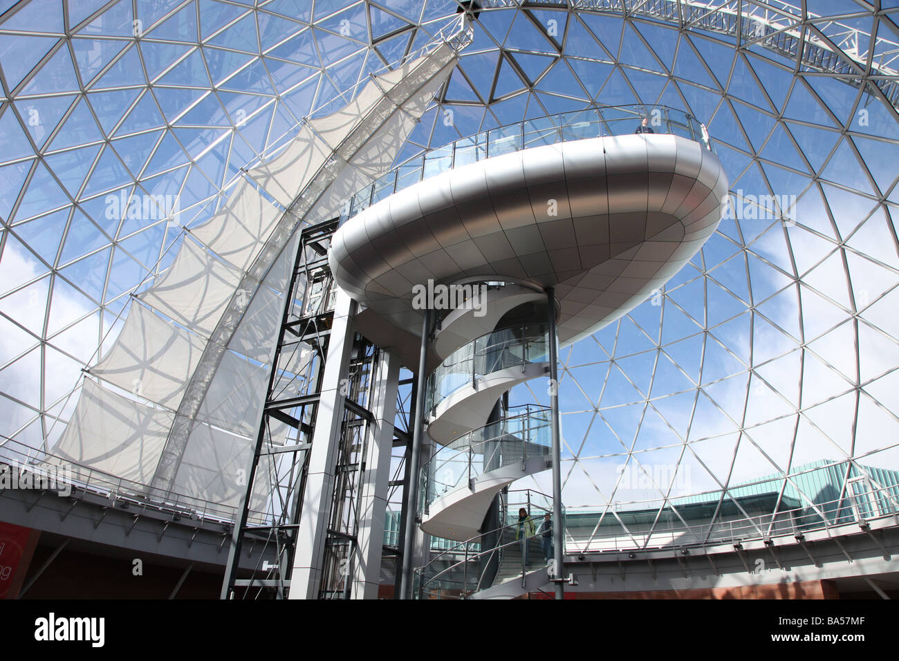 Ceiling of the atrium dome Victoria Square shopping mall Belfast ...