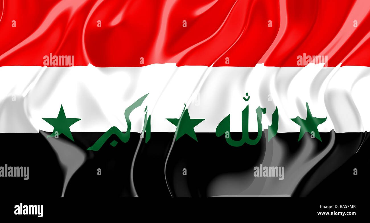 Flag of Iraq national country symbol illustration Stock Photo - Alamy