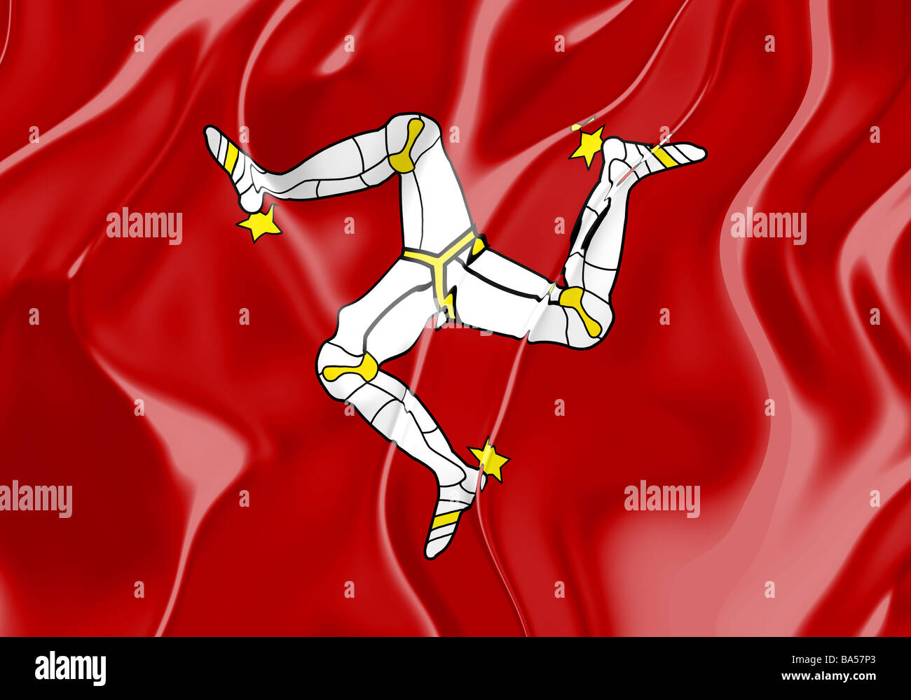 Flag of Isle of Man national country symbol illustration Stock Photo ...